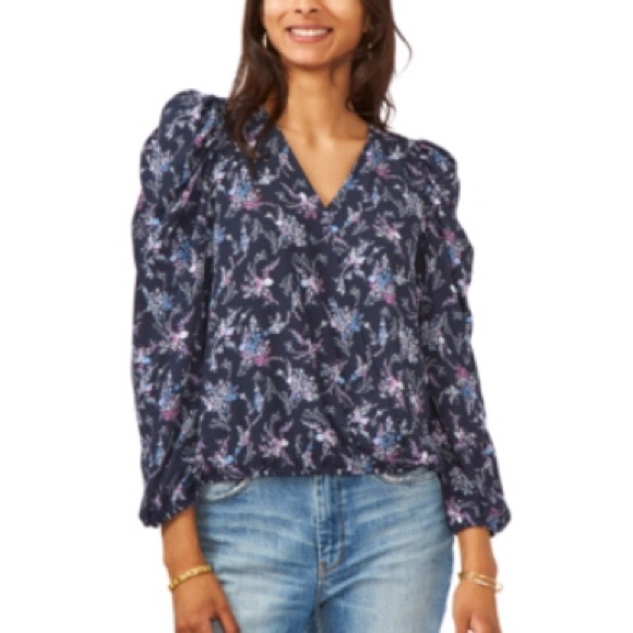 Sam&Jess | Tops | Samjess Surplice Puffsleeve Top New With Tag Size L ...